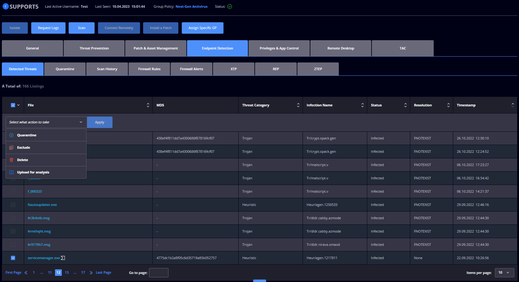 HEIMDAL Dashboard device information – Heimdal Assistance and Support
