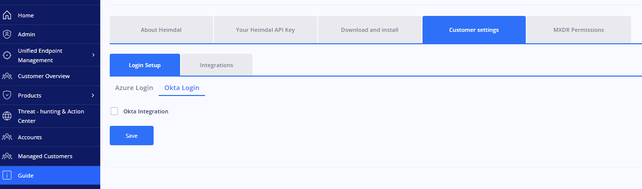 Okta Login – Heimdal Assistance and Support